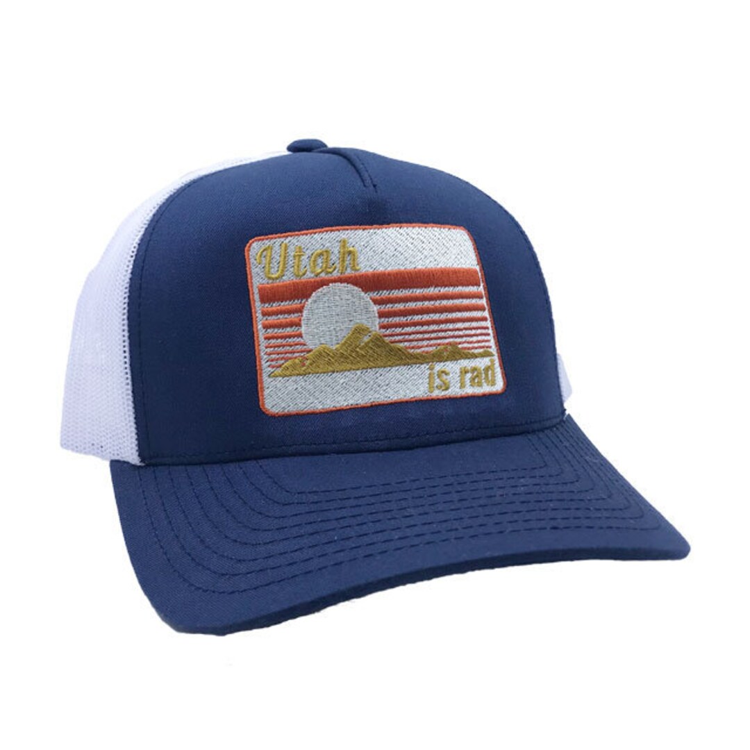 Retro Patch Hat Blue/white - Etsy