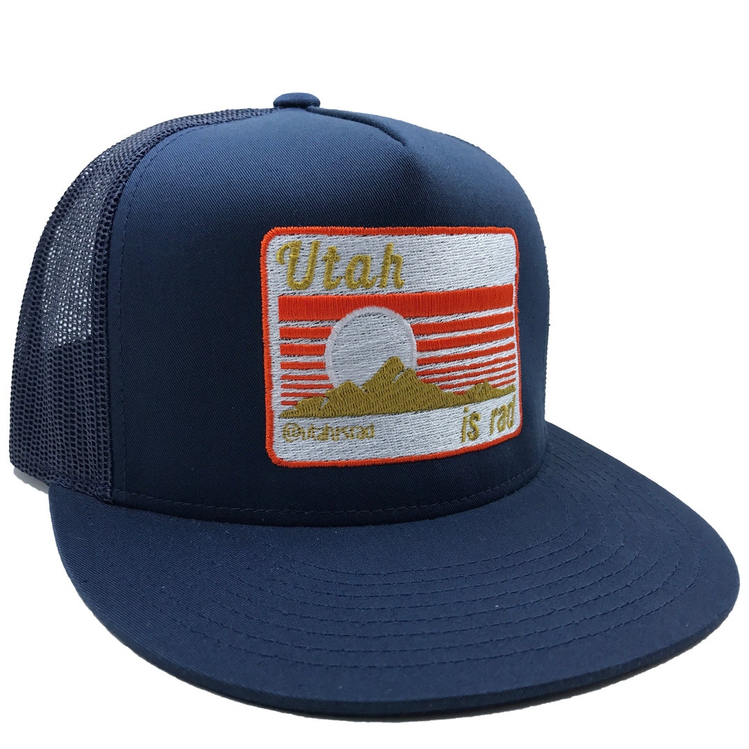 Retro Patch Hat Navy - Etsy