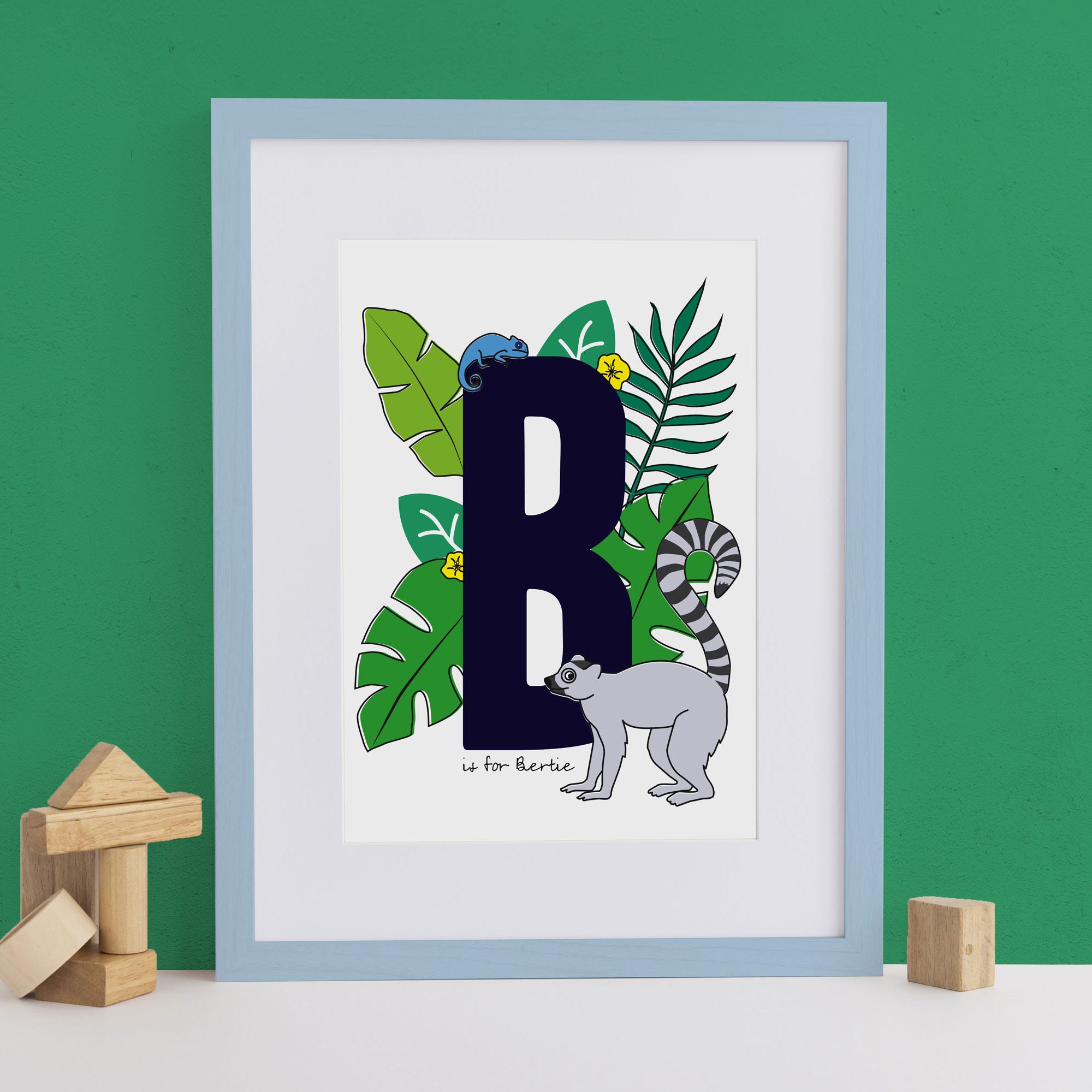 Jungle Nursery Print, Personalised Print, Animal Print, Alphabet Print ...