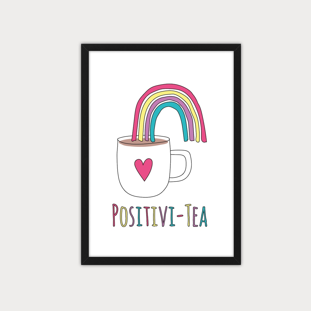 Positivi-tea Poster Print | Positive Tea Wall Print | Home Print | Wall ...
