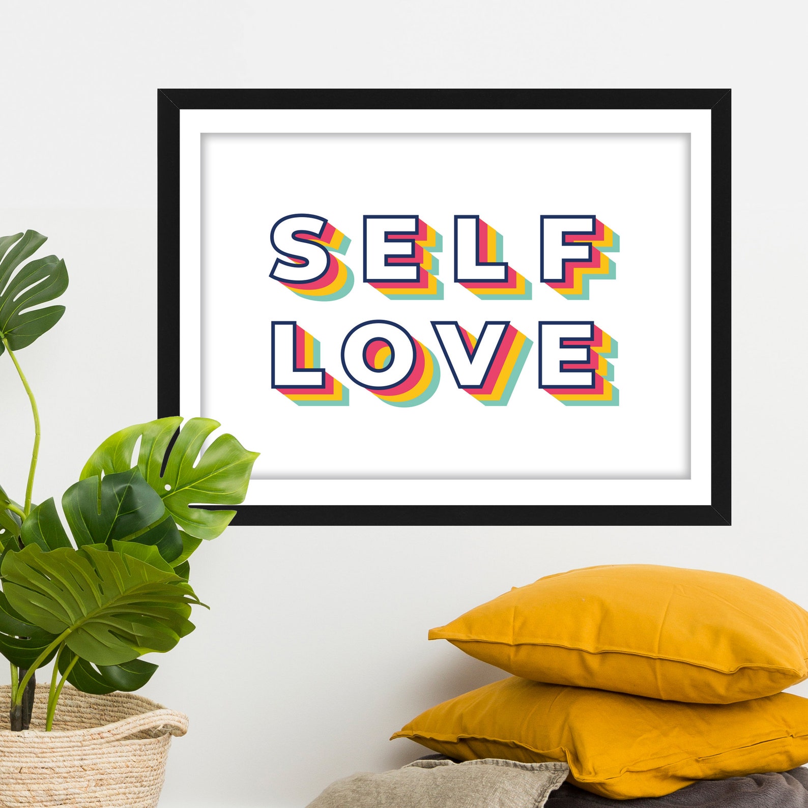 Self Love Quote Self Care Print Rainbow Print Pride - Etsy