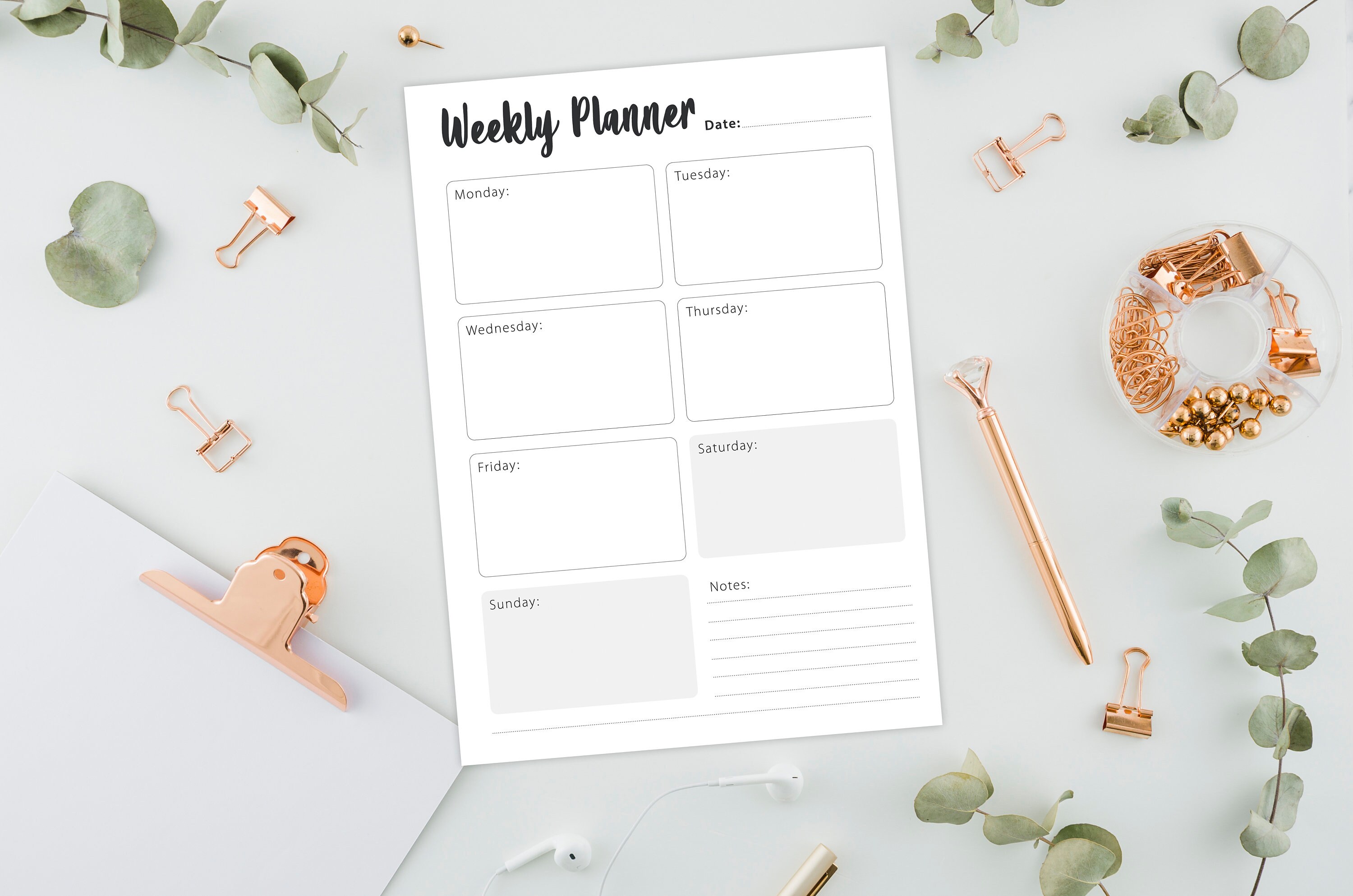 Printable Diary Pages | Weekly Planner Printable | UNLIMITED Prints ...