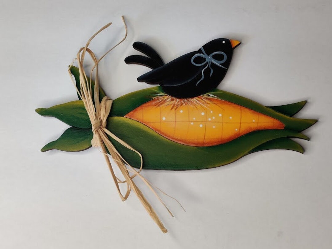 Autumn Crow on Corn, Whimsical, Designed by Reneé Mullins, Fall, Autumn ...