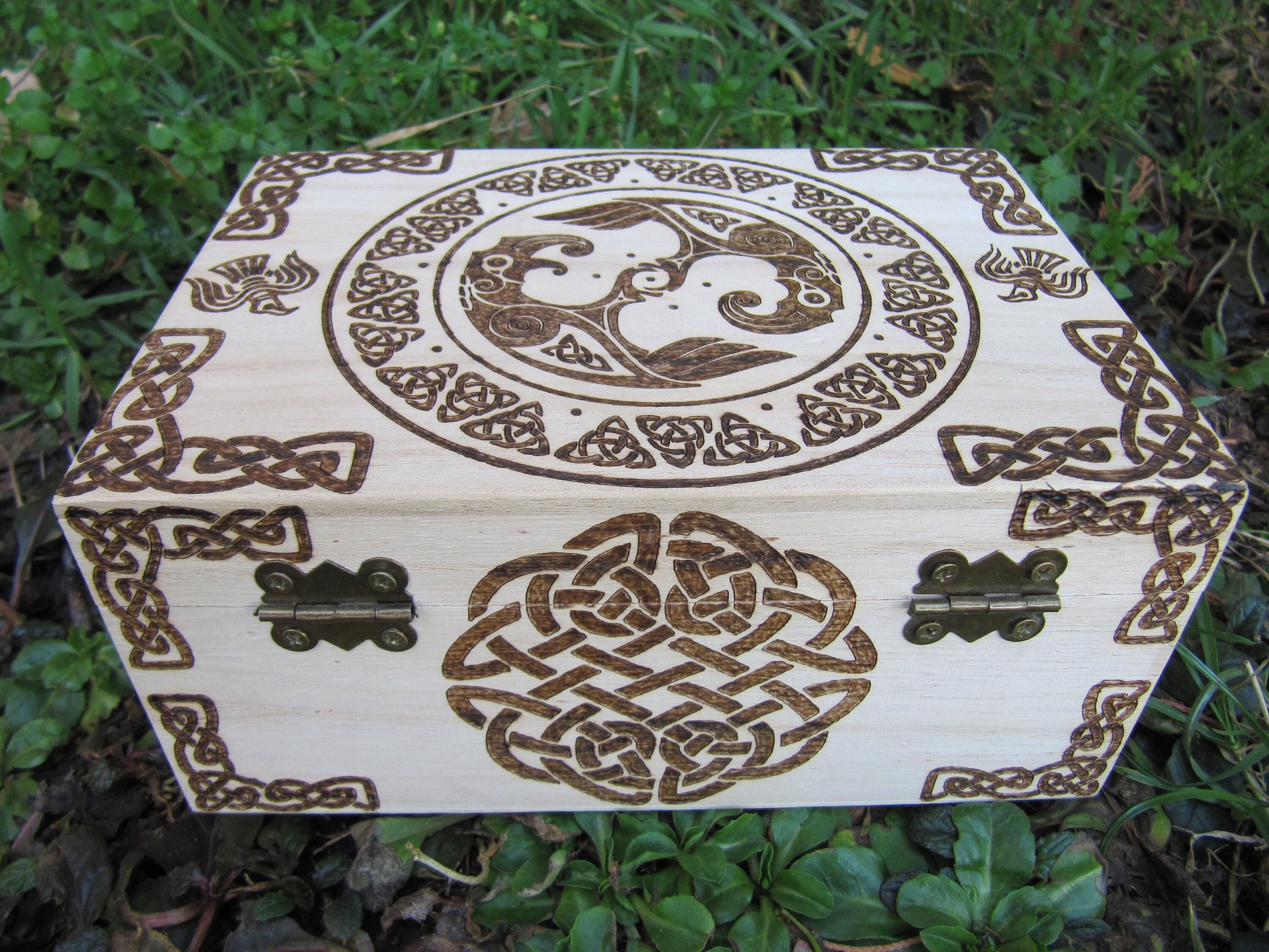 Viking Chest. Wooden Chest. Jewelry Box. Jewerly Box. Hand Carving ...