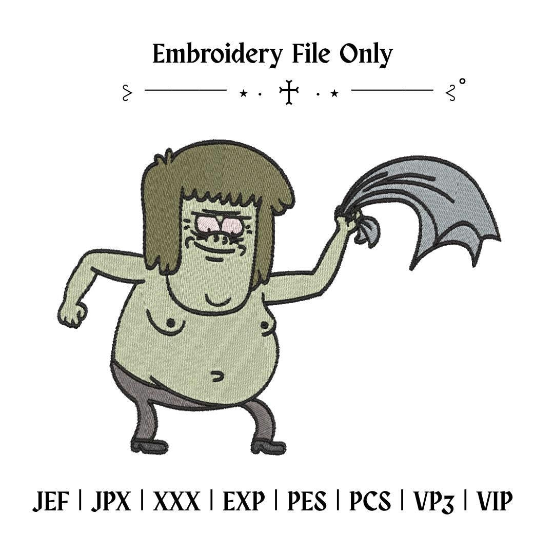 FILES ONLY Regular Show Muscle Man Mitch Embroidery File - Etsy