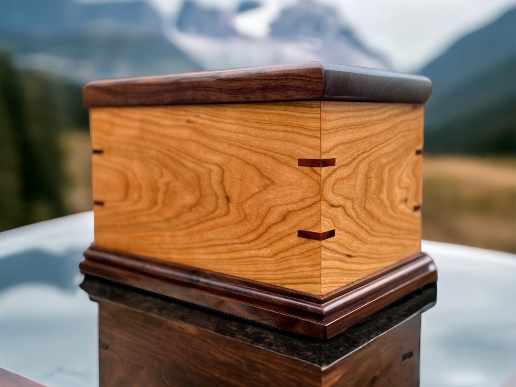 Cherry Wood Cremation Urn for Human Ashes, Handcrafted Personalized ...