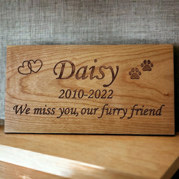 Laser Engraved Wood Memorial Plaque - Etsy
