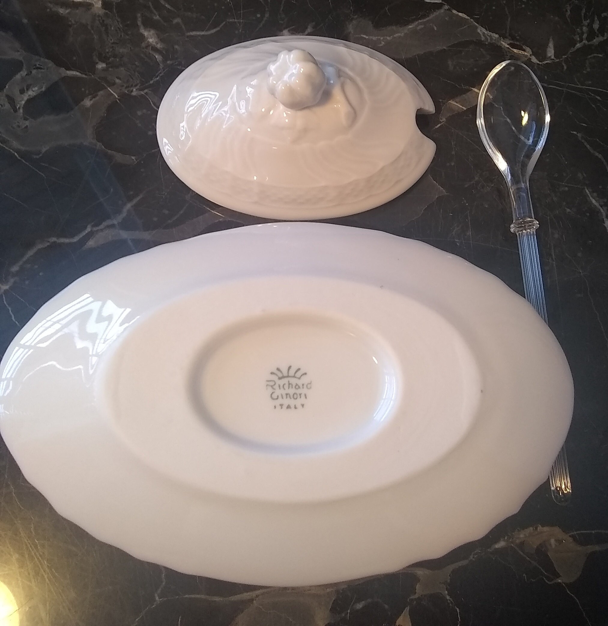 Richard Ginari Italian 1930s Mini White Mustard or Jelly Tureen - Etsy