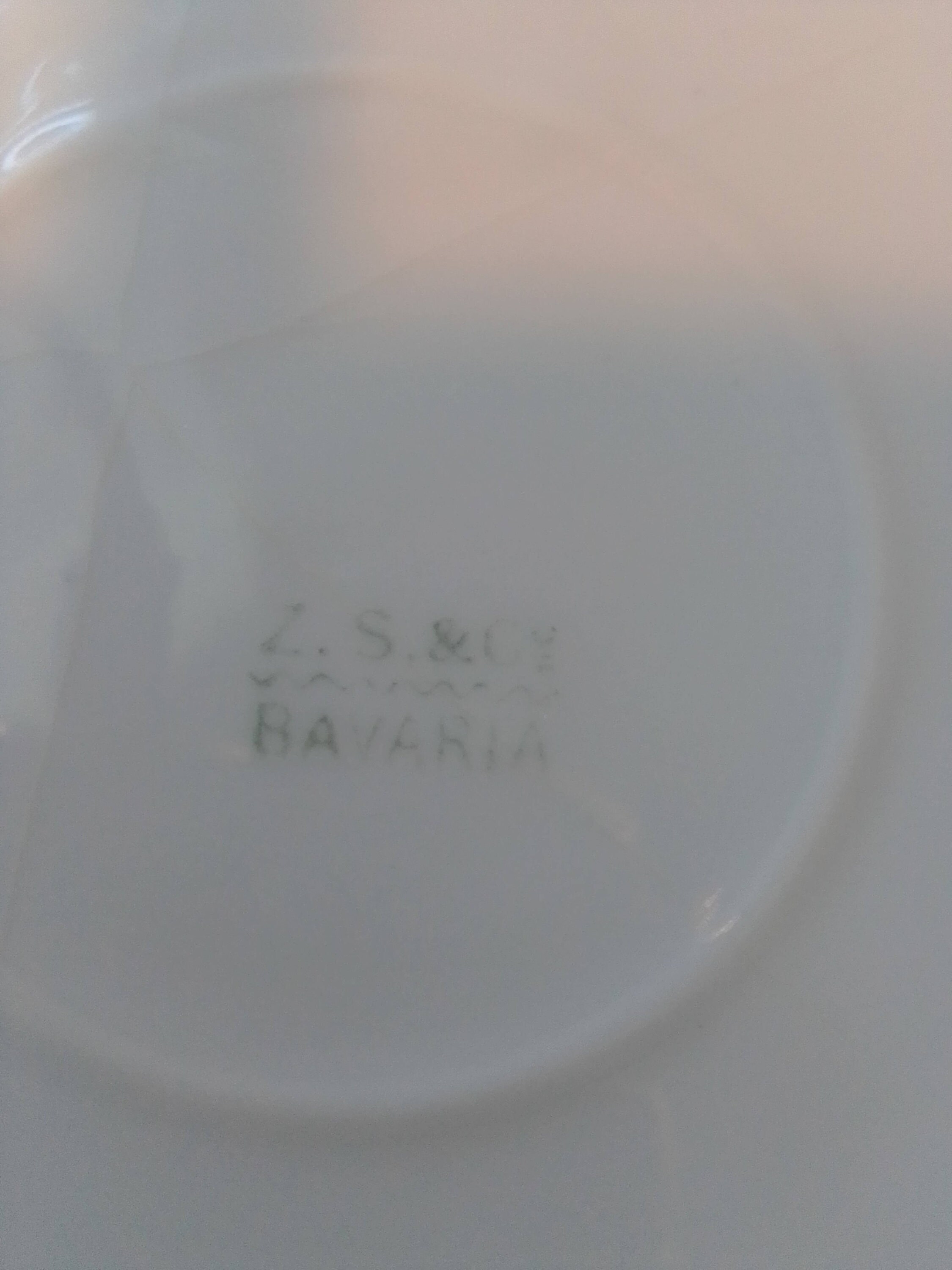 Antique 1930s Zeh Scherzer Z S & Co Bavaria Yellow Rose Porcelain Plate ...