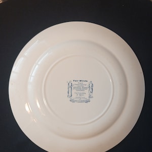 Alfred Meakin Staffordshire England Plate Fair Winds the Friendship of ...