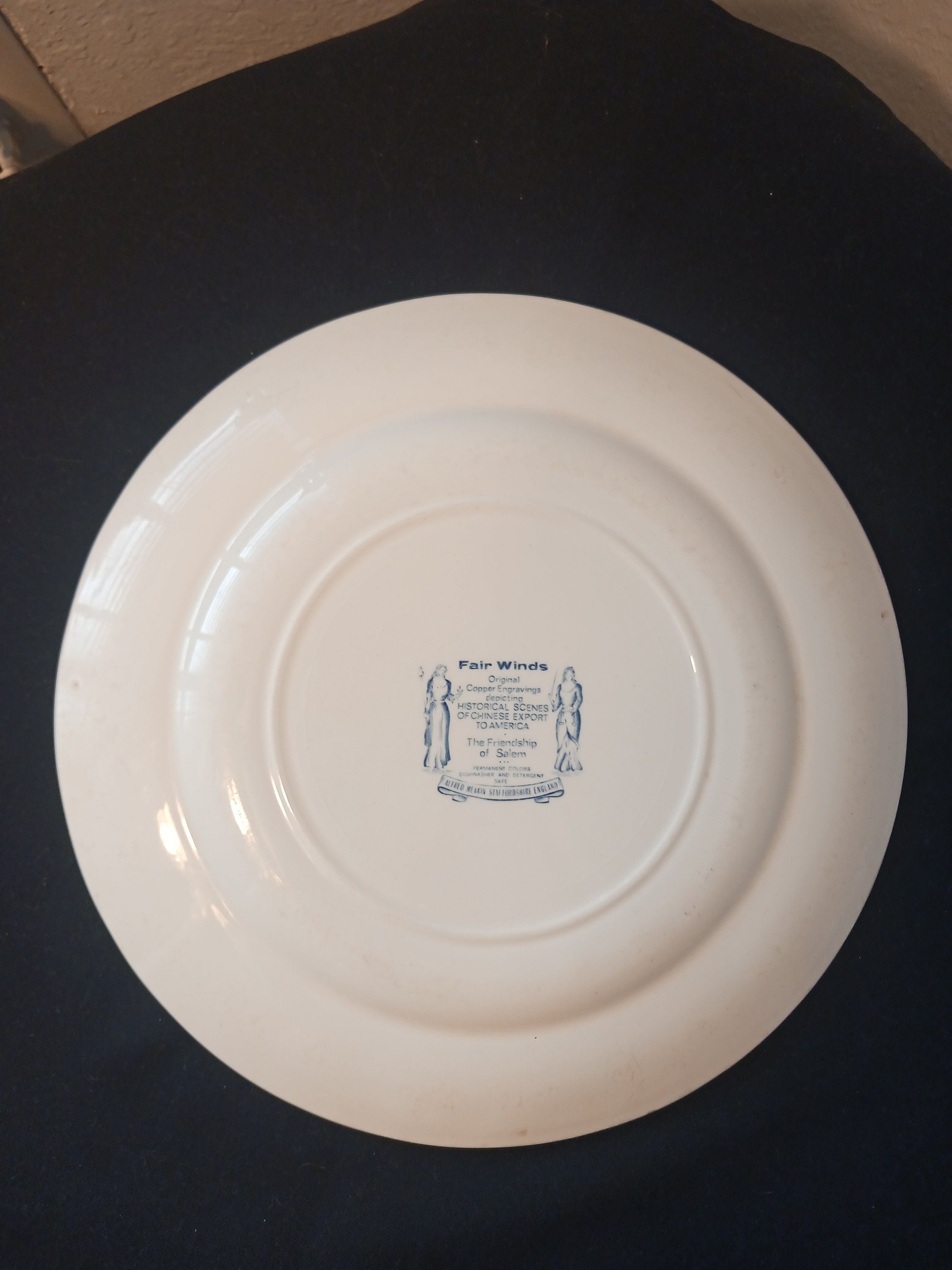 Alfred Meakin Staffordshire England Plate Fair Winds the Friendship of ...