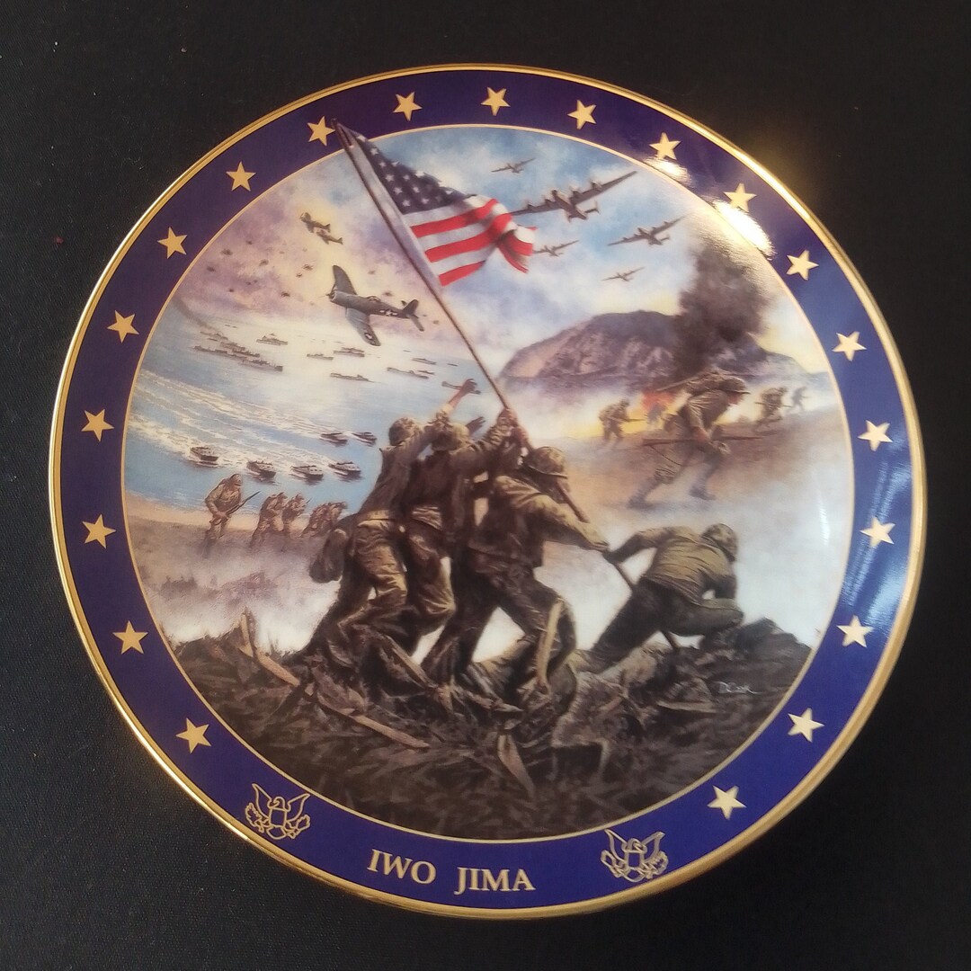 Iwo Jima Plate by David Cook First Issue in Visions of Glory Collectors ...