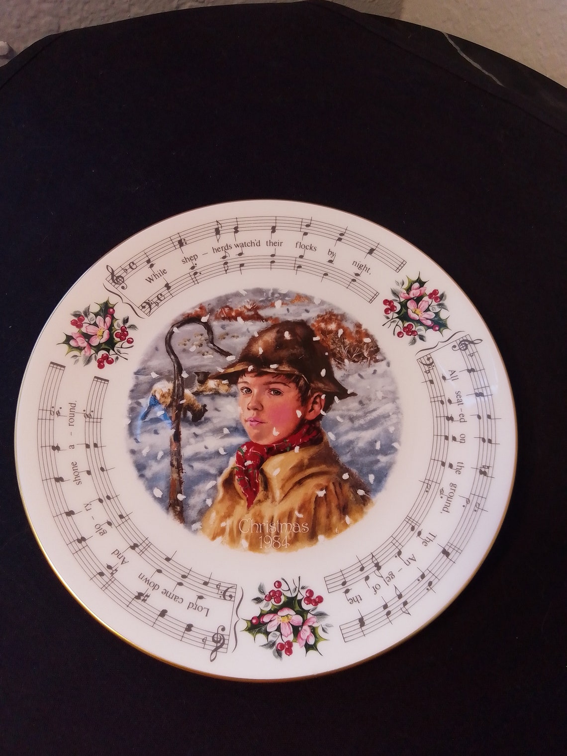 Royal Doulton Christmas Carol Plate 1984- "while Shepherds Watch Their ...