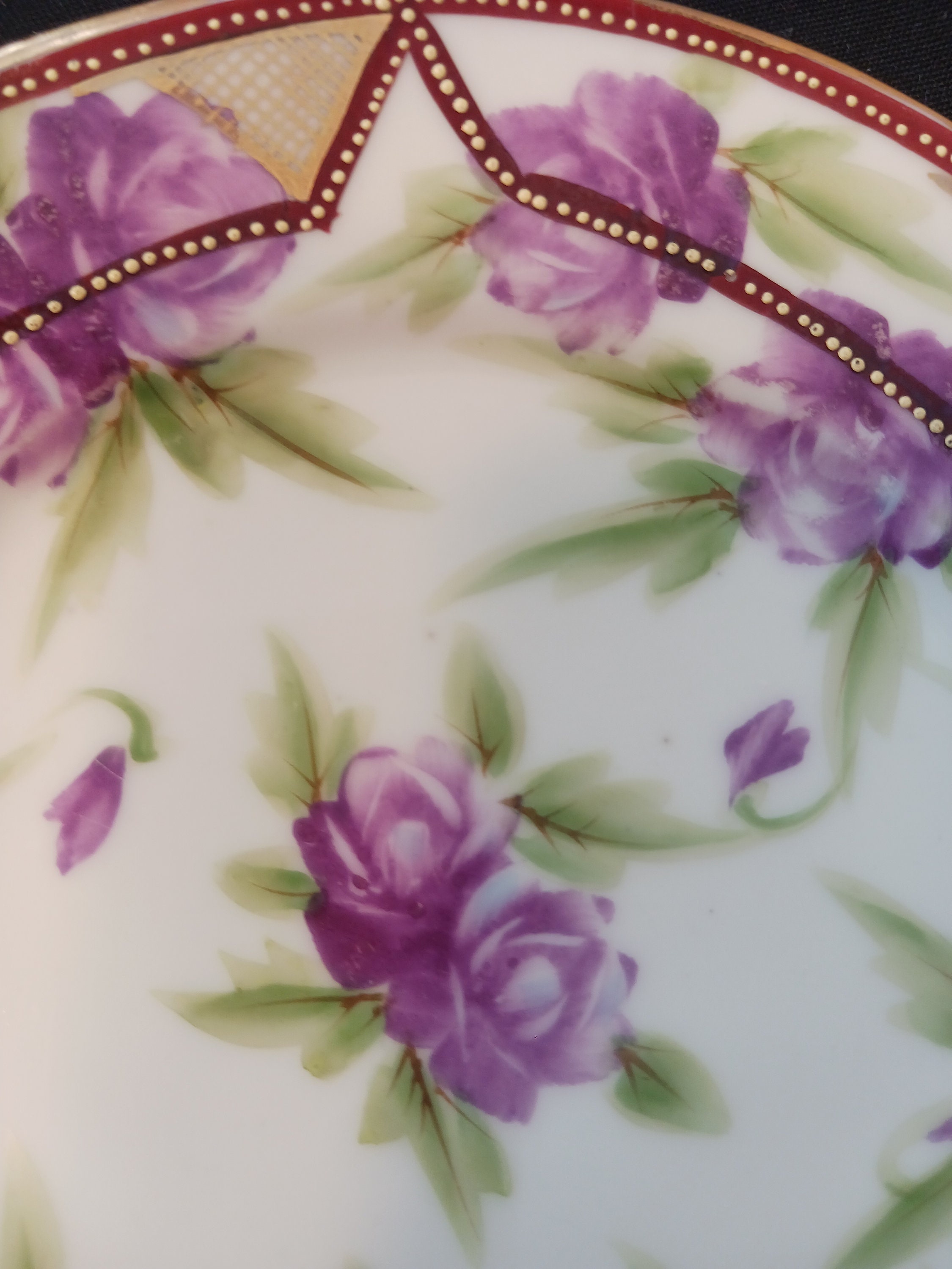 Nippon Hand Painted Morimura 1910 to 1911 Gorgeous Purple Plates With ...