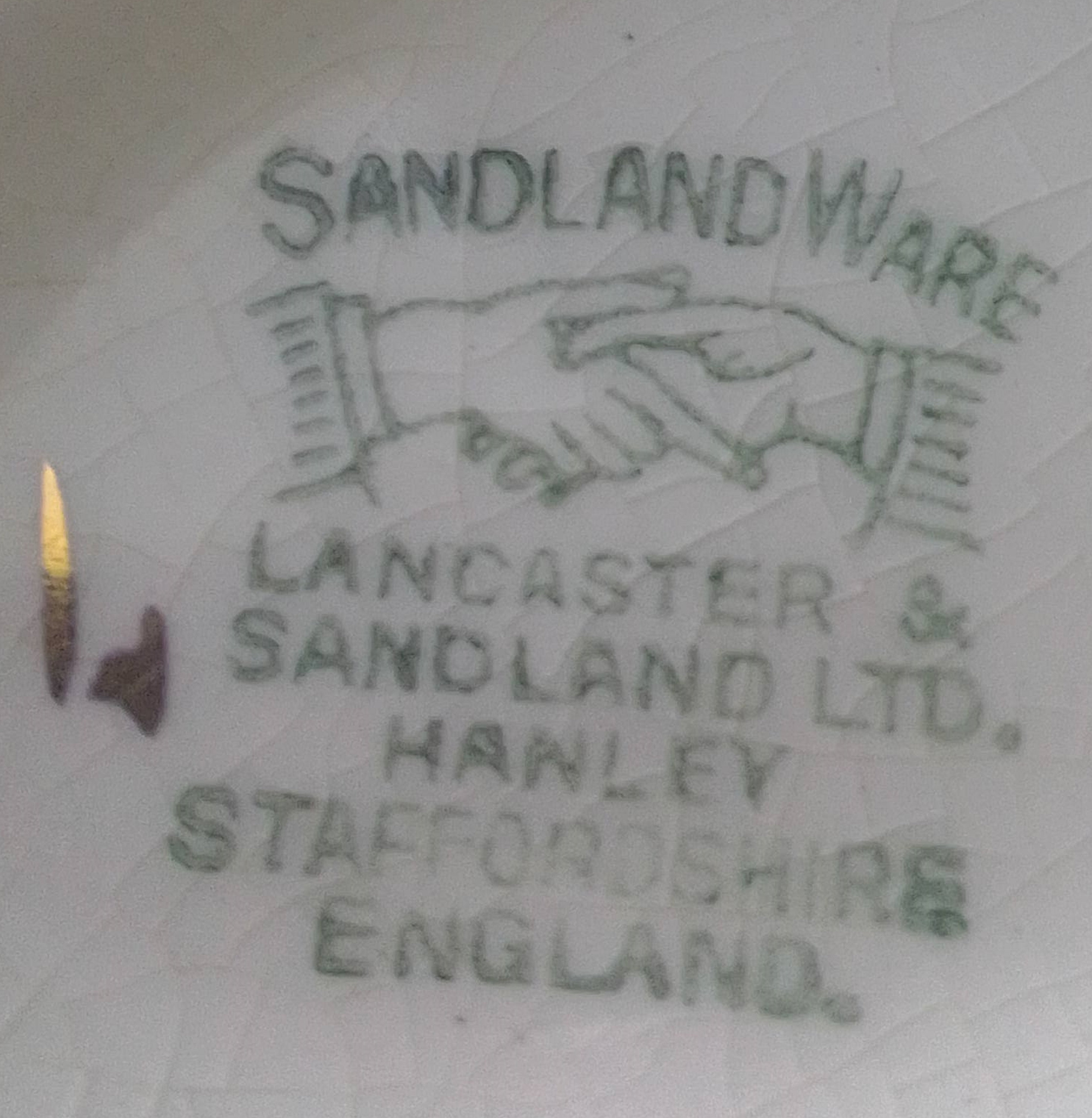 Sandland Ware Lancaster & Sandland Ltd. Hanley Staffordshire England ...