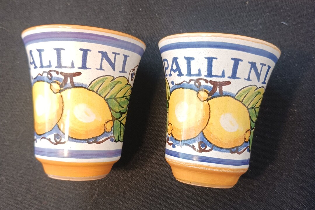 Pallini Deruta Italy Li Moncello Hand Painted Shot Glasses - Etsy