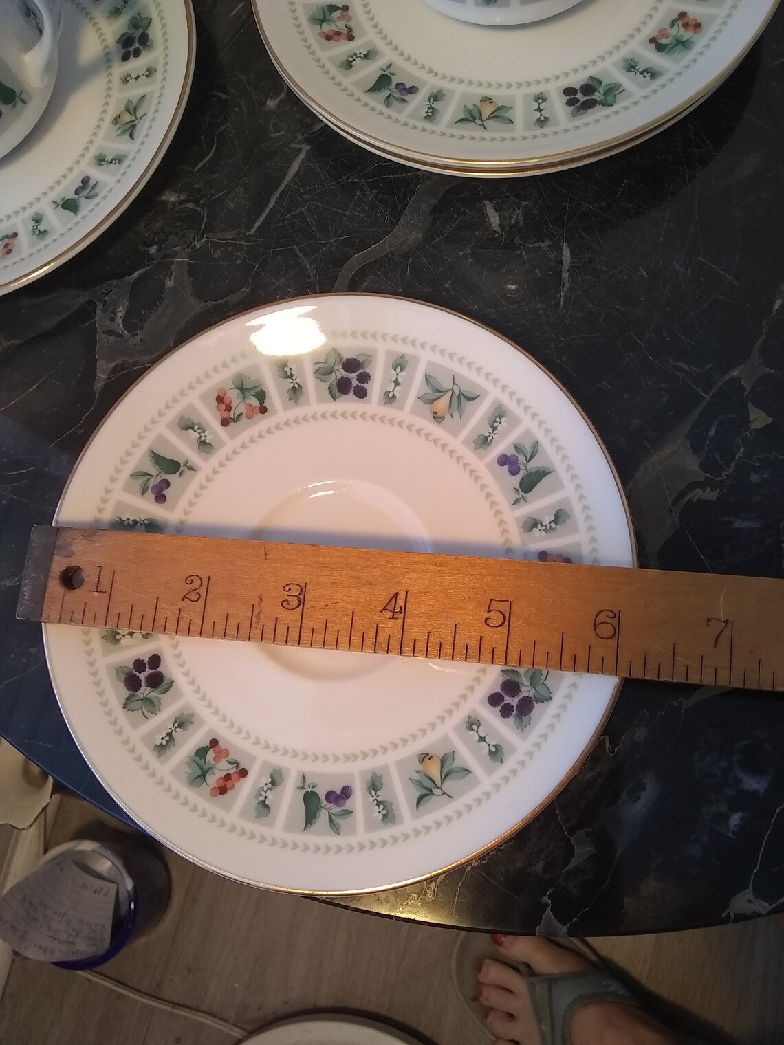 Royal Doulton English Translucent China Tapestry Pattern 9 Nine Cups ...