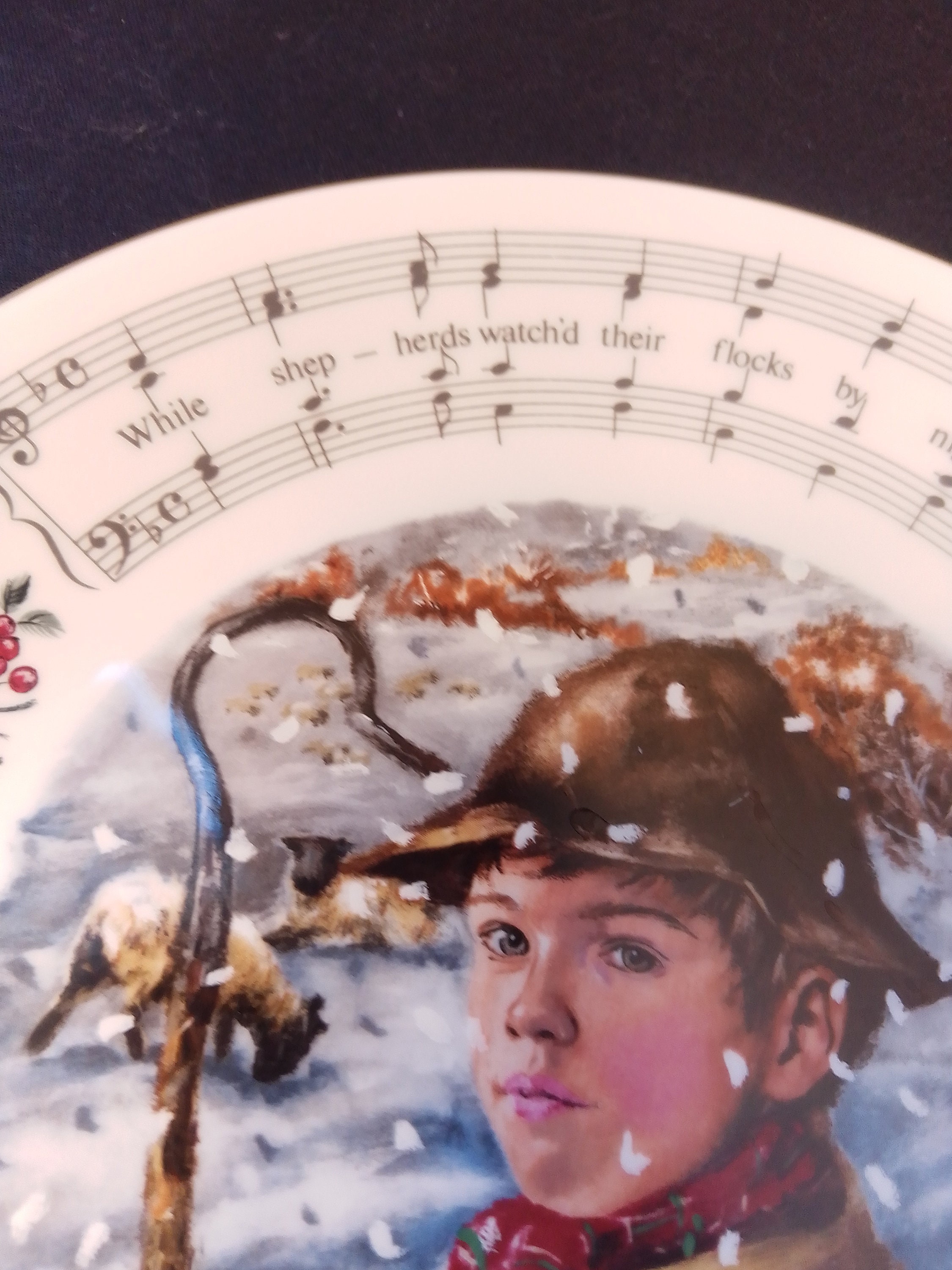 Royal Doulton Christmas Carol Plate 1984- "while Shepherds Watch Their ...