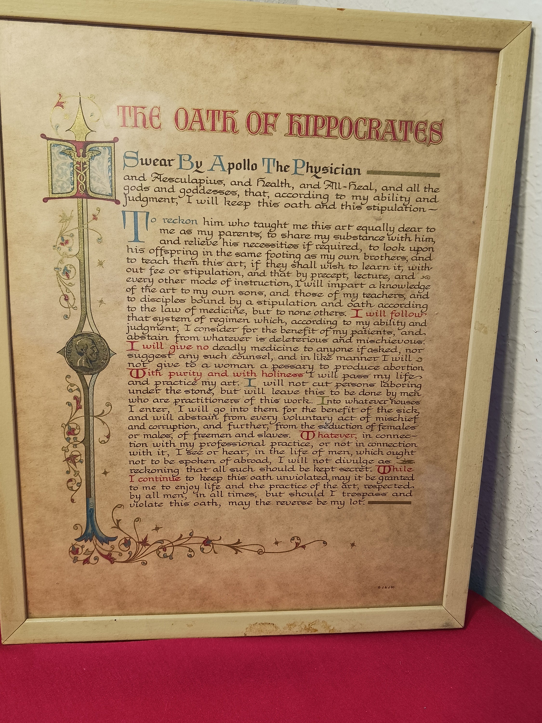 Hippocratic Oath Tattoo