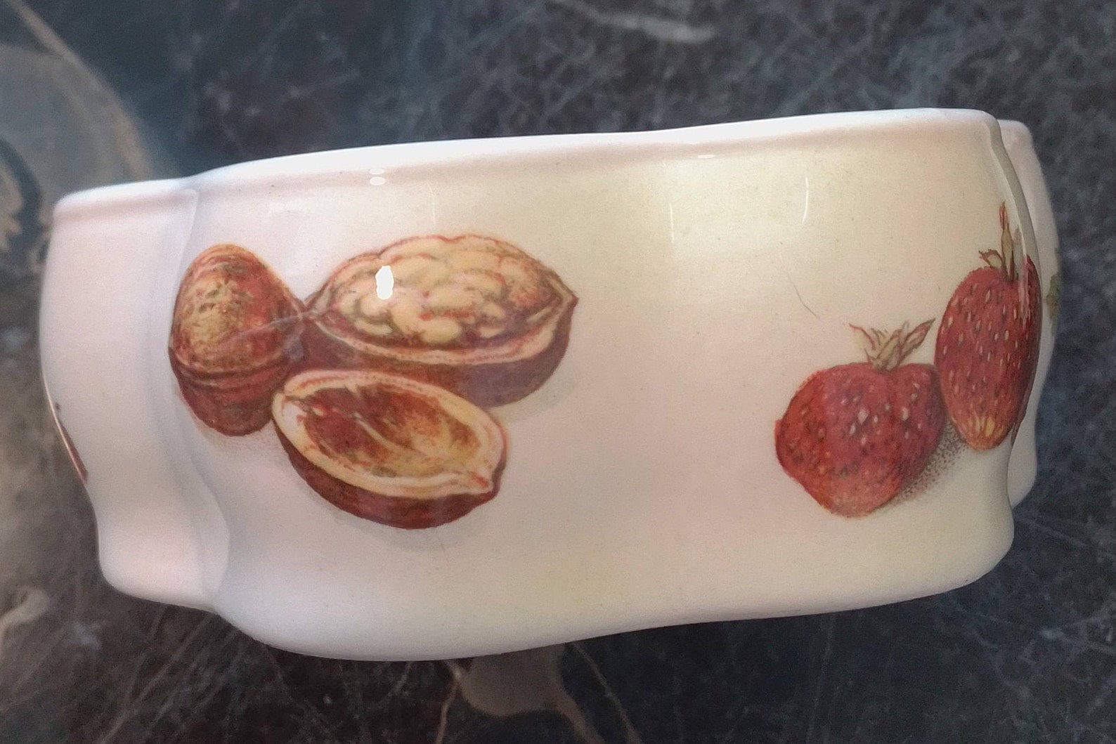 Royal Winchester Palissy England Fruit Pattern Bone China Trinket Box ...