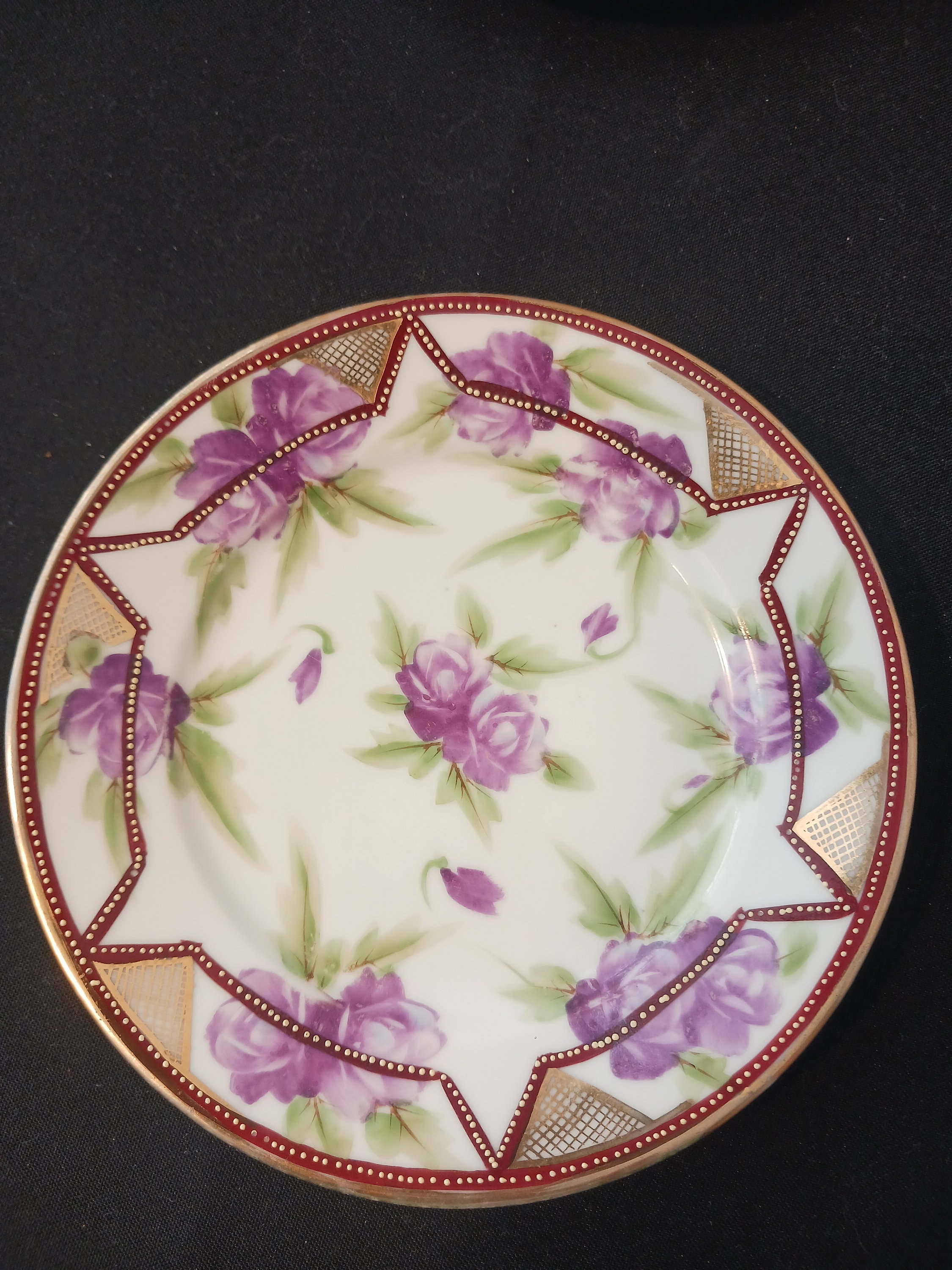 Nippon Hand Painted Morimura 1910 to 1911 Gorgeous Purple Plates With ...