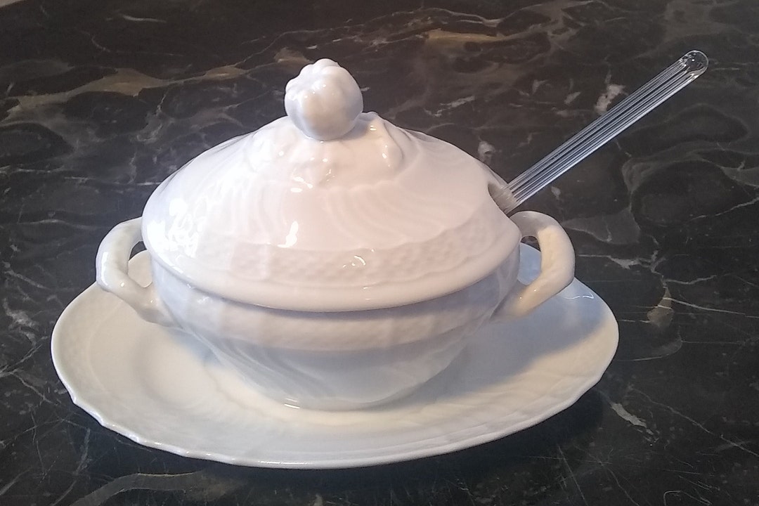 Richard Ginari Italian 1930s Mini White Mustard or Jelly Tureen - Etsy