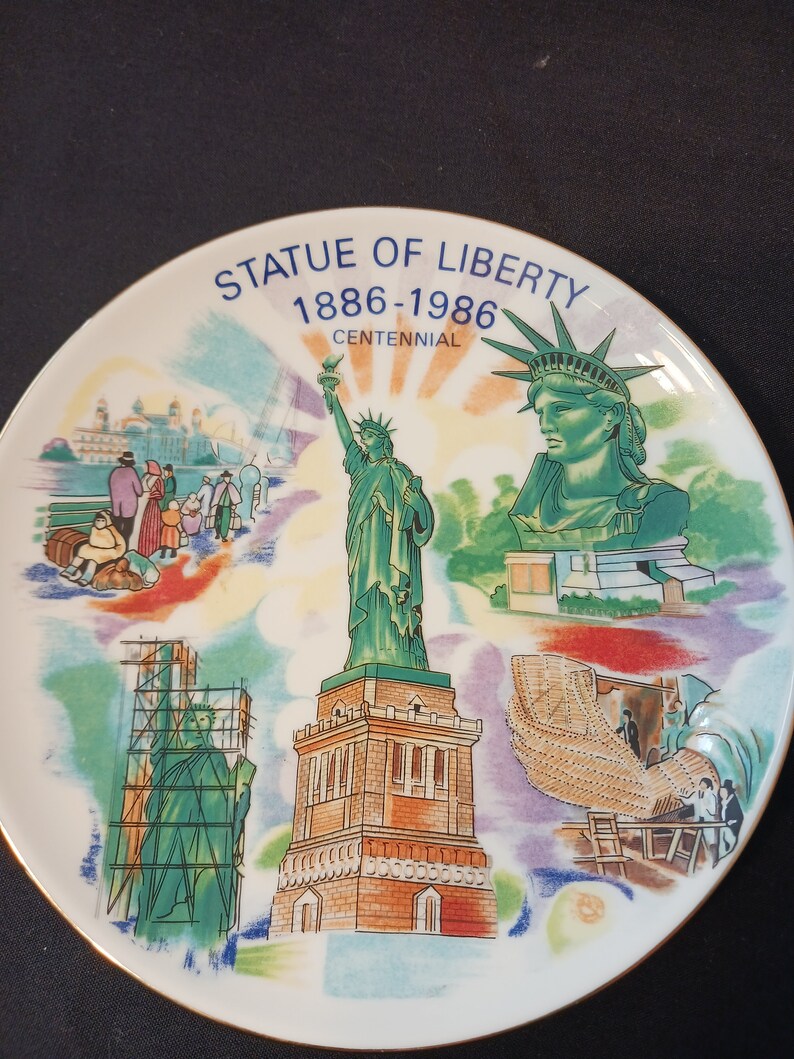 Statue of Liberty Centennial Plate 1886 to 1986 Porcelain Plate - Etsy