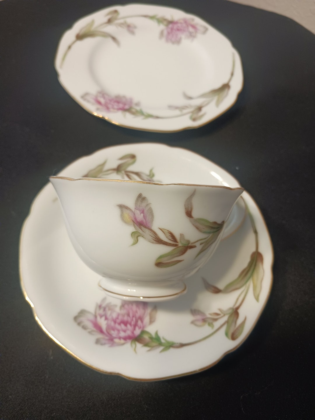 Aladdin Fine China 3-piece Set Made in Occupied Japan Floralton Pattern ...
