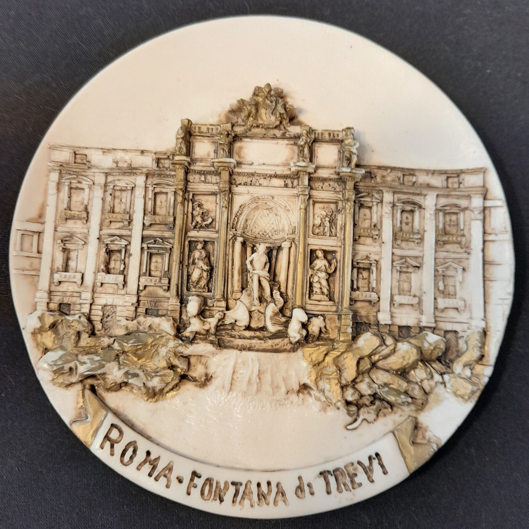 Roma Fontana Di Trevi Resin Souvenir Wall Plate - Etsy