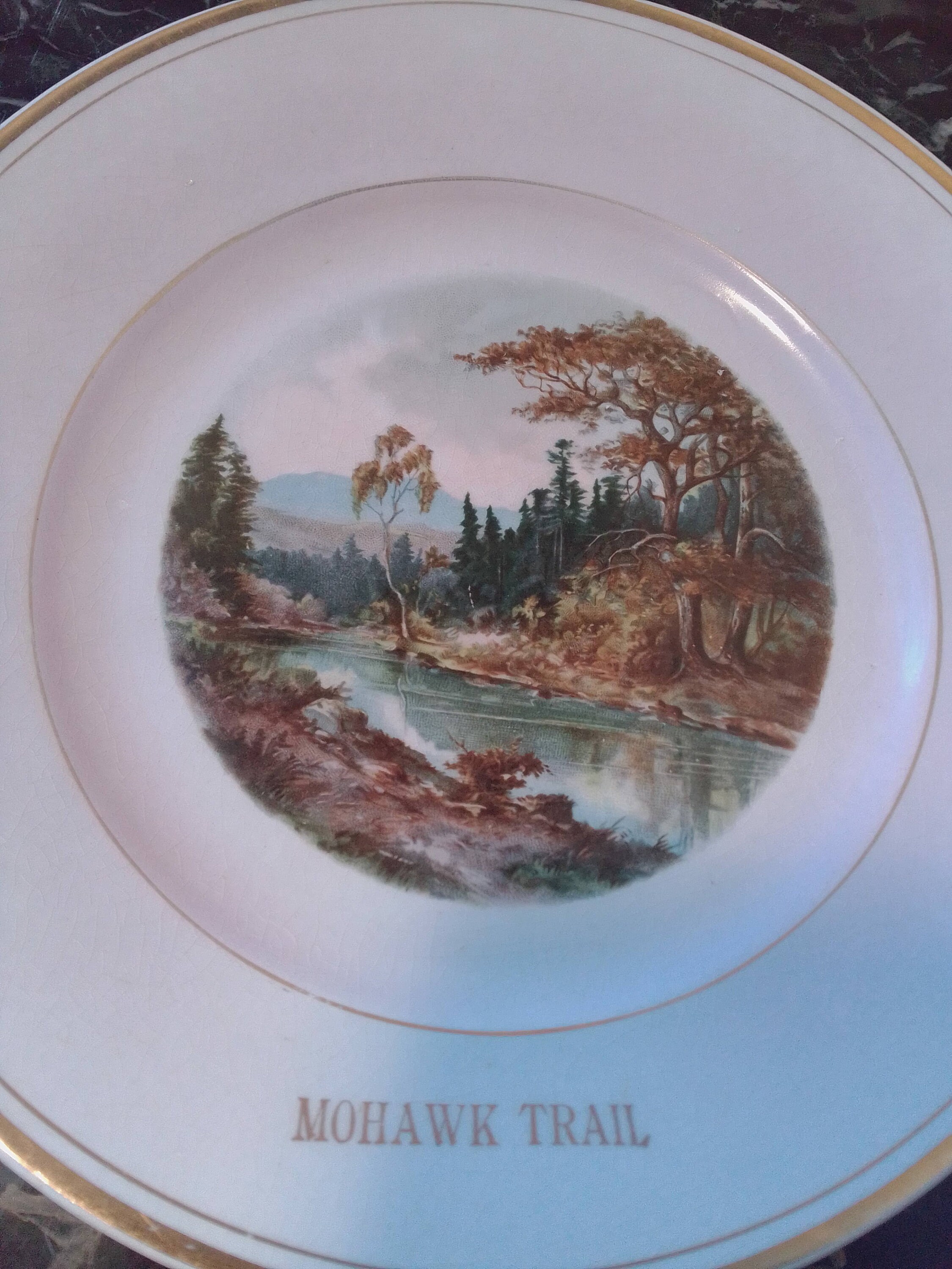 Harker Pottery Mohawk Trail Massachusetts 1890s Souvenir Plate - Etsy