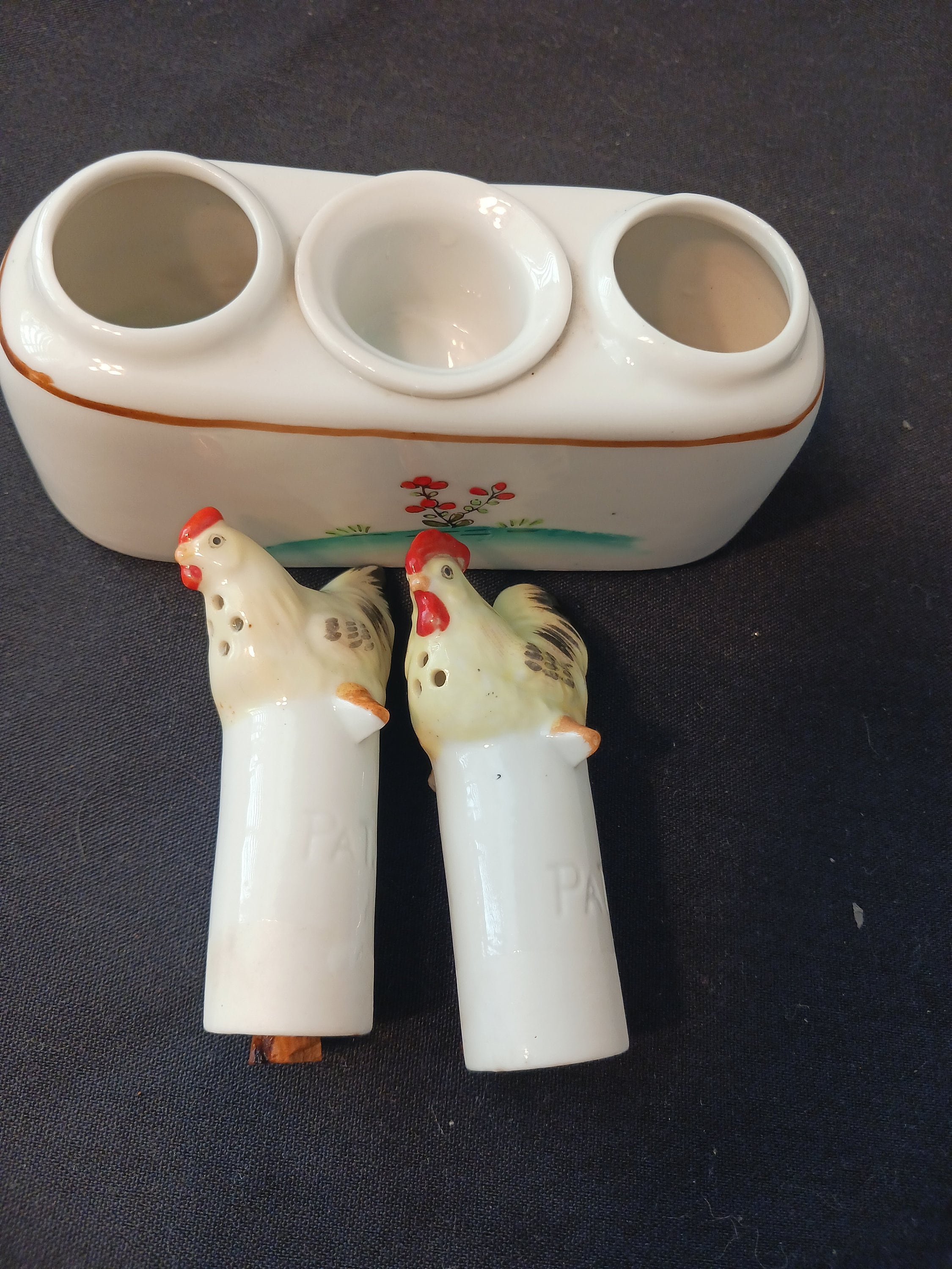 Japan Porcelain Bobbing Rooster and Chicken Salt and Pepper - Etsy