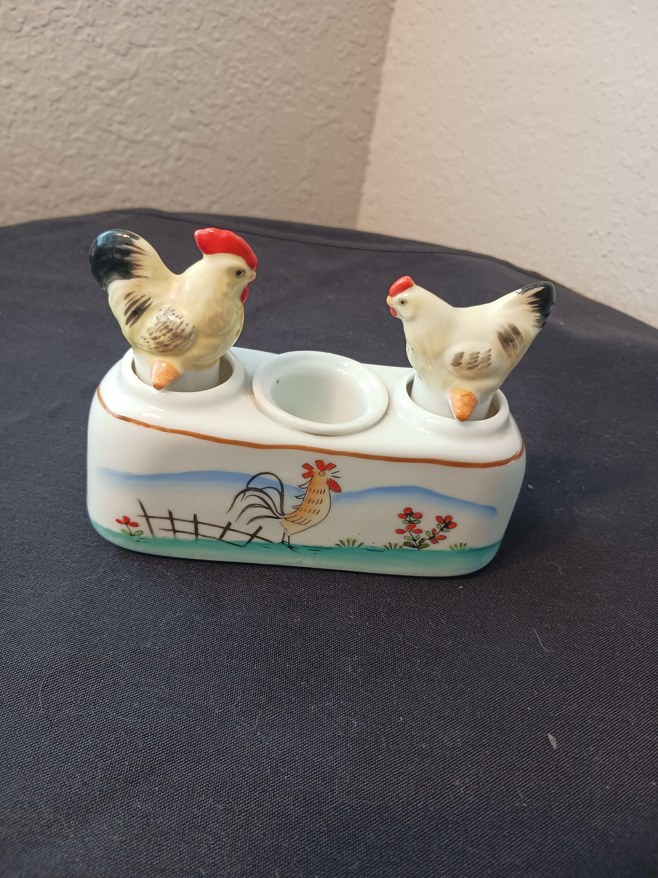 Japan Porcelain Bobbing Rooster and Chicken Salt and Pepper Shakers in ...