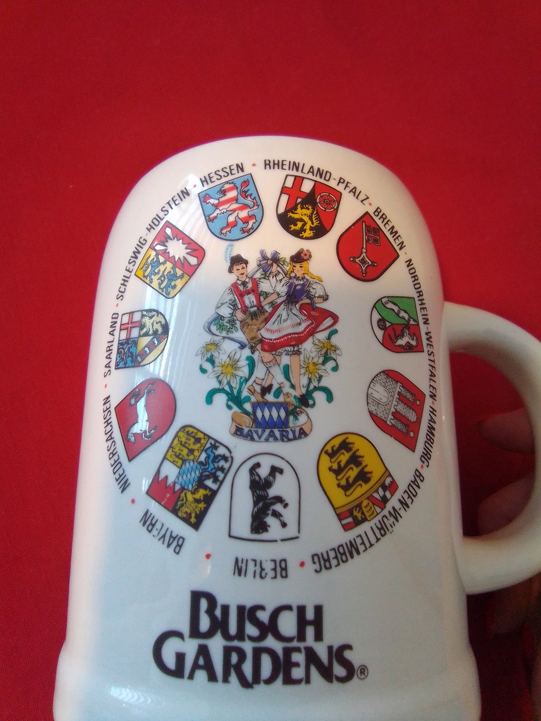 Western Germany Reutter Porzellan Busch Gardens Ceramic Beer Mug Coat ...