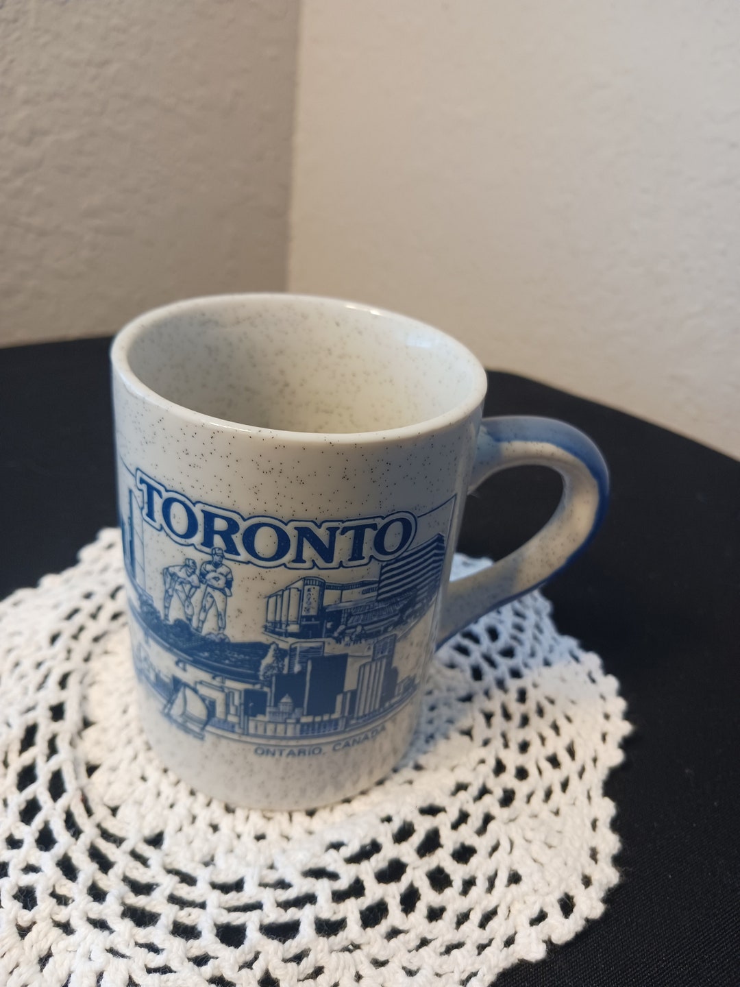 Toronto Ontario Canada Souvenir City Blue Handle Mug With Description ...