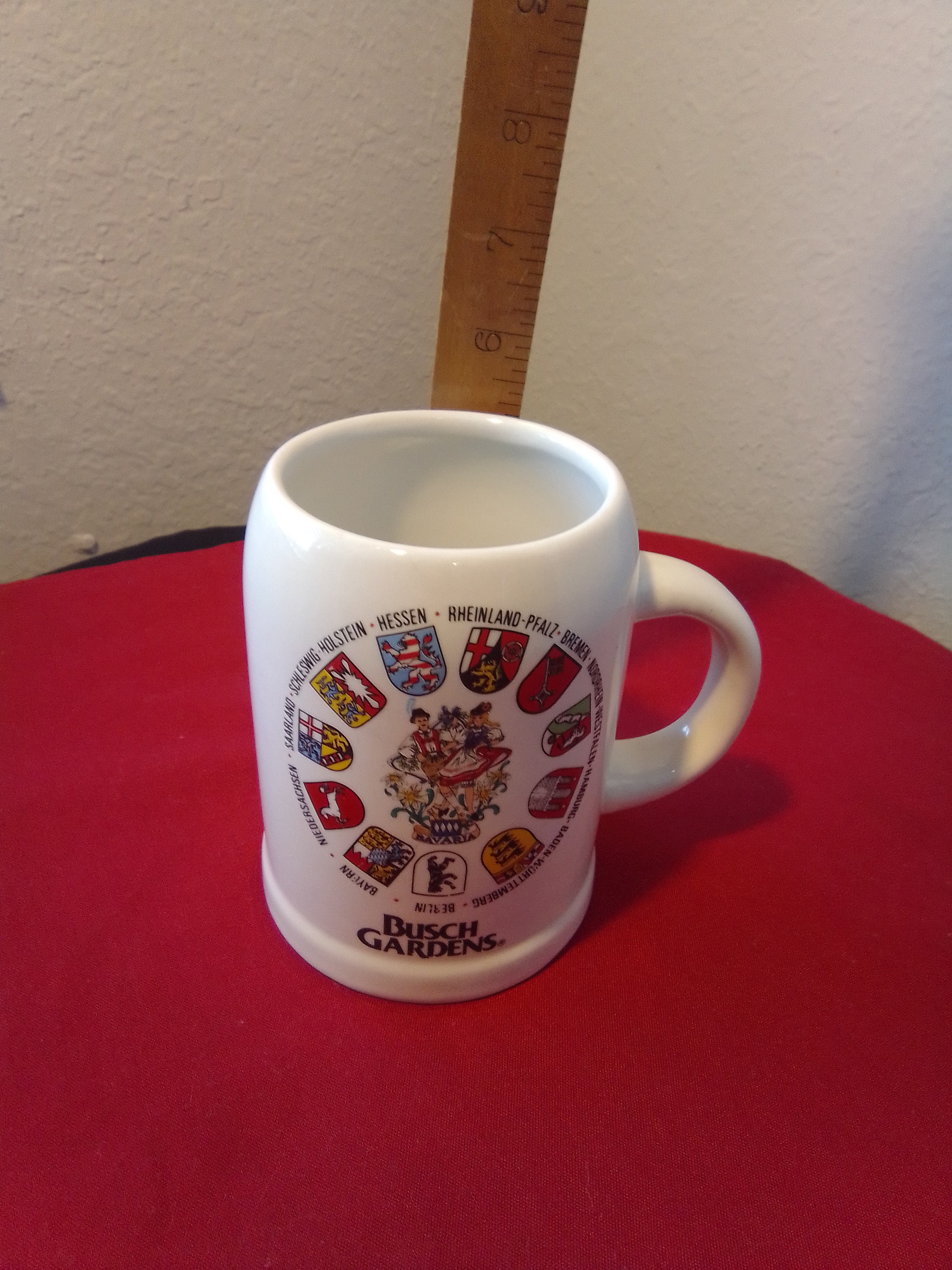 Western Germany Reutter Porzellan Busch Gardens Ceramic Beer Mug Coat ...