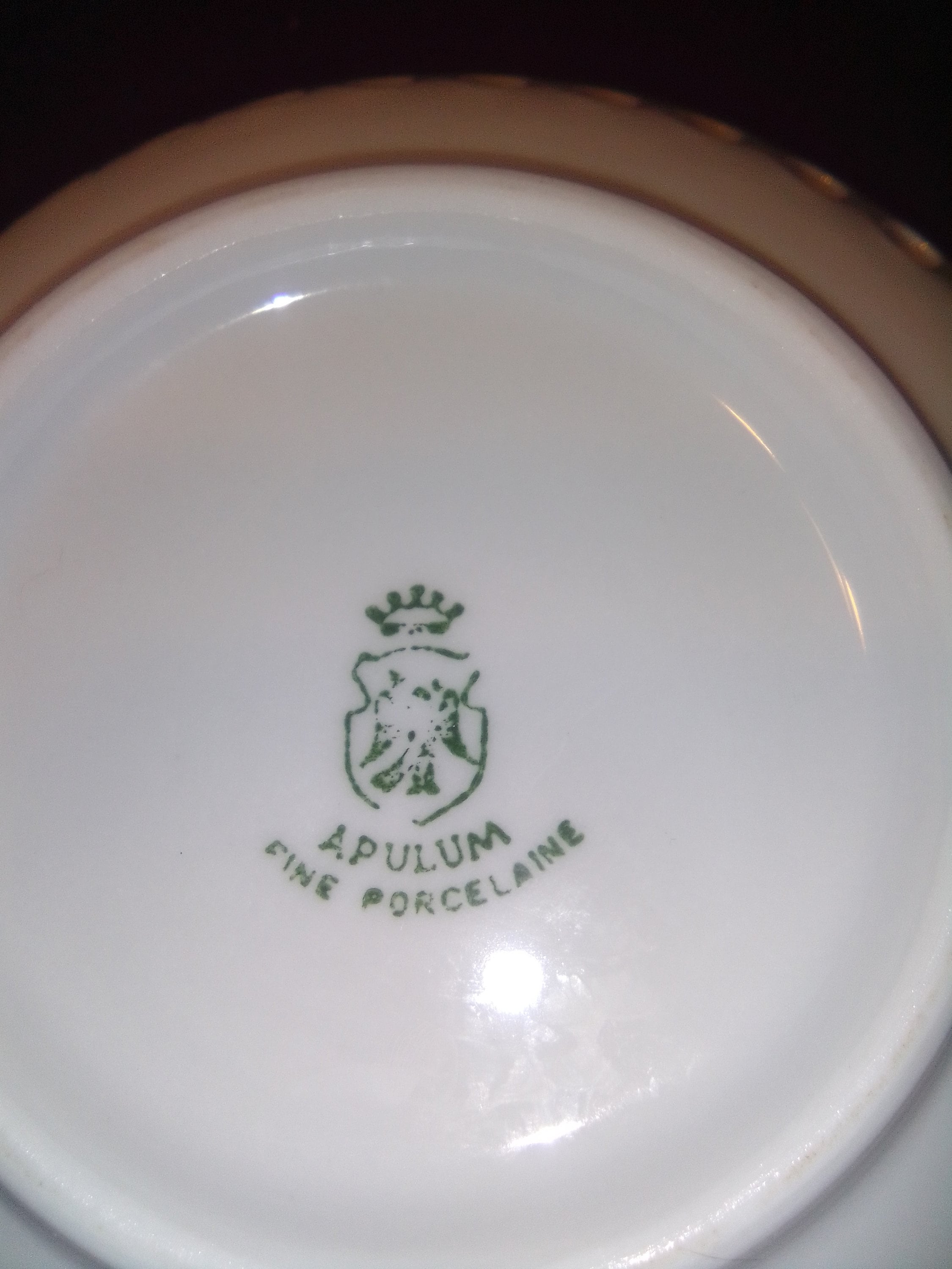 Alba Iulia Romania Apulum Gold Rim Blue Decoration in Center Scalloped ...