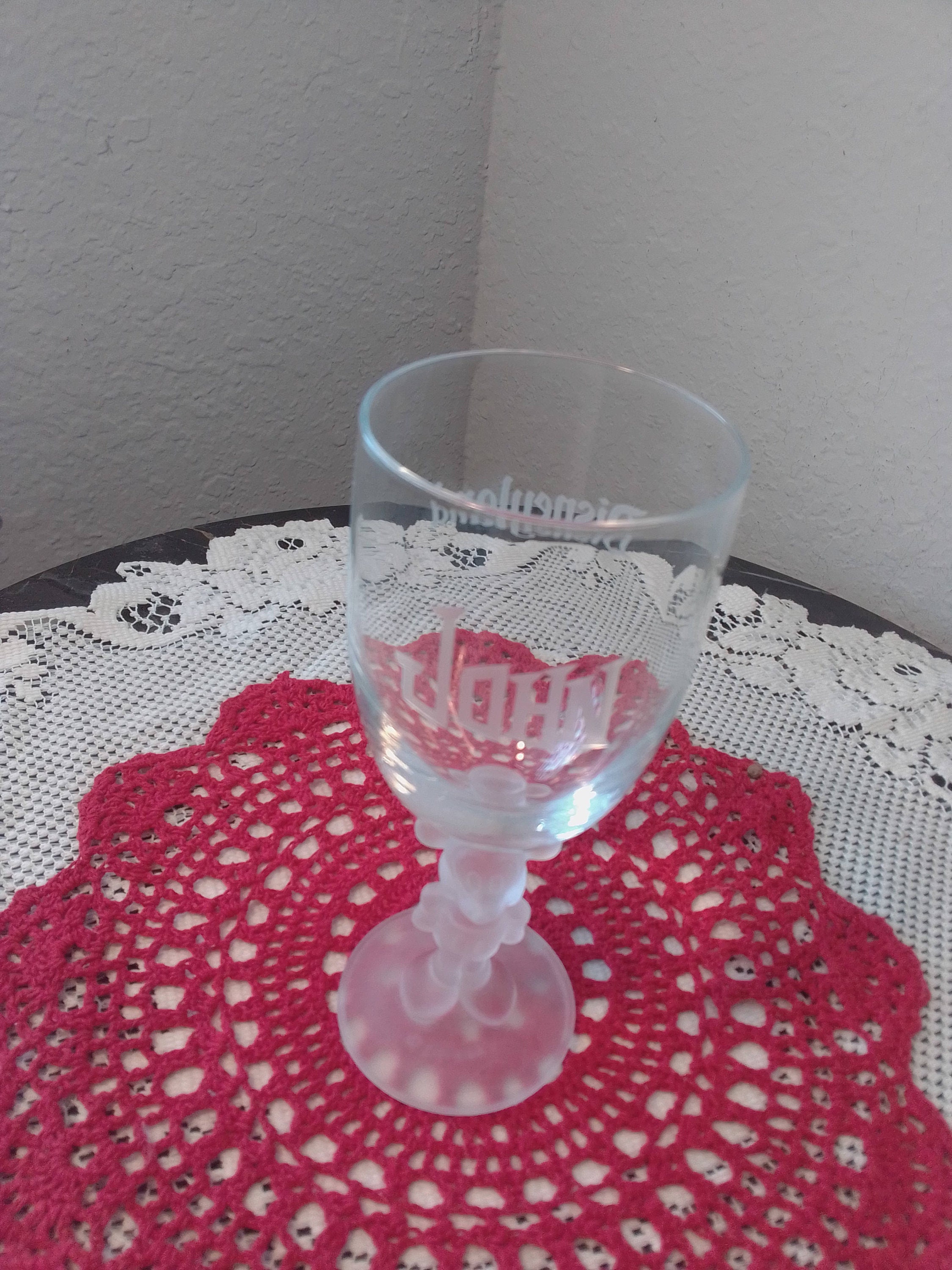 Monogrammed JOHN - Mickey Mouse Disneyland Stemmed Wine Glass - Etsy