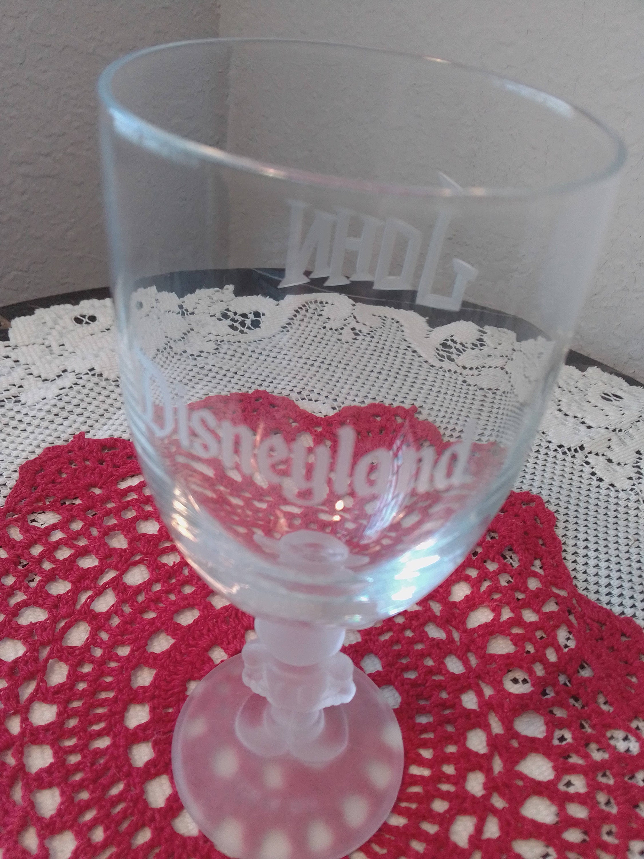 Monogrammed JOHN - Mickey Mouse Disneyland Stemmed Wine Glass - Etsy