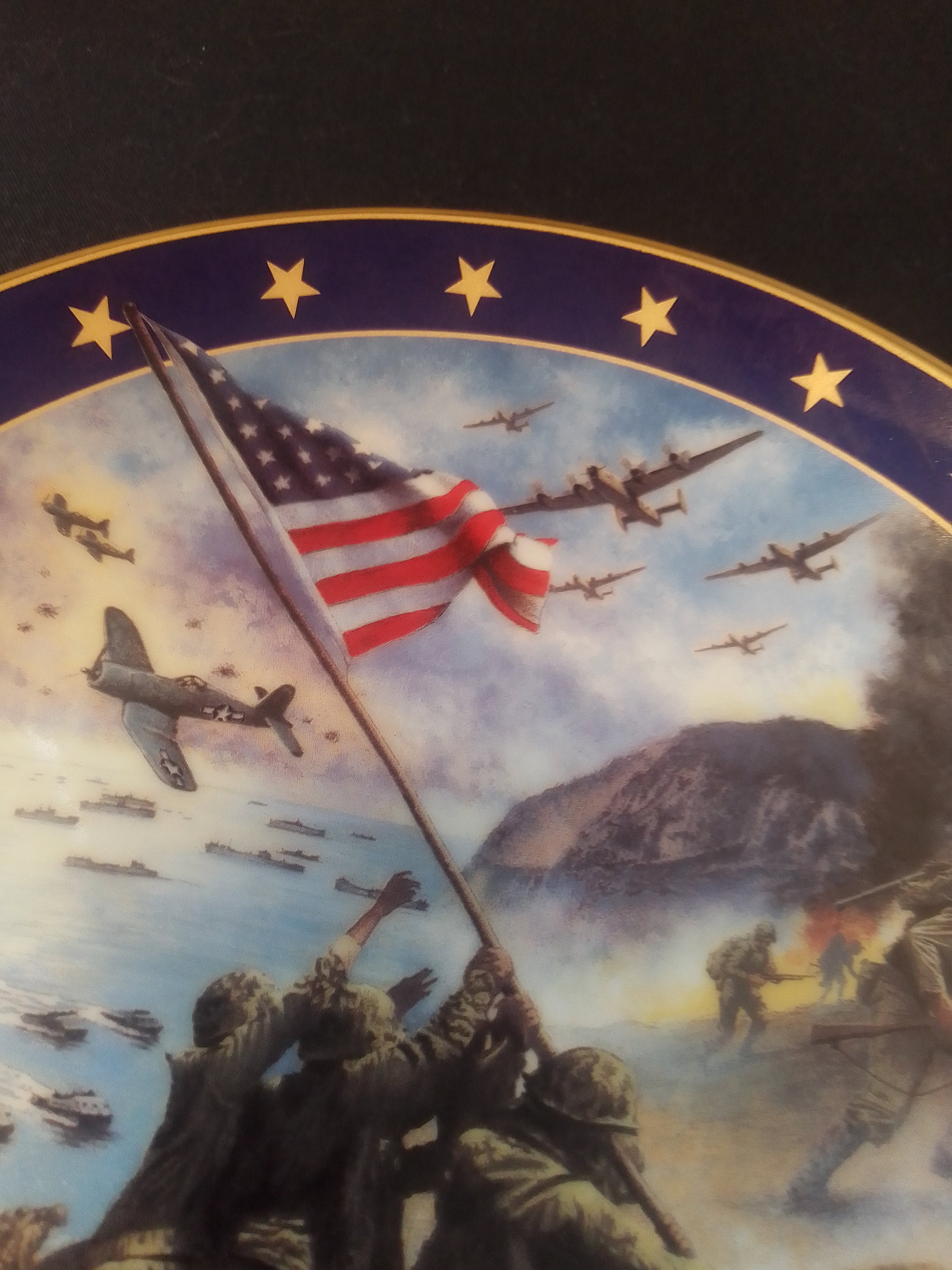 Iwo Jima Plate by David Cook First Issue in Visions of Glory Collectors ...