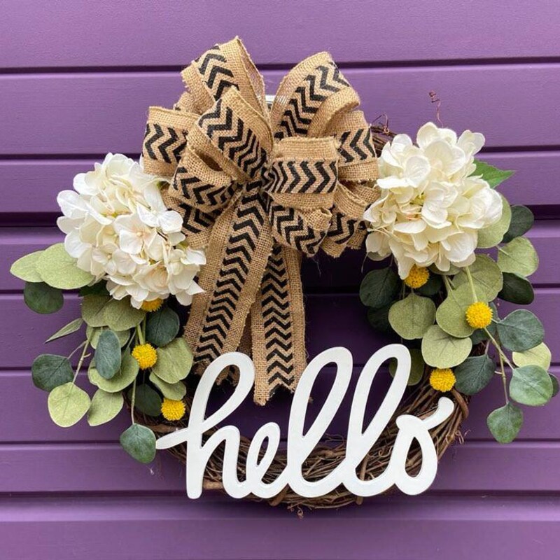 Hello Wreath - Etsy