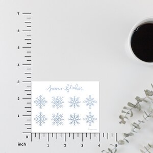 Snowflakes Christmas Foil Sticker Sheet in Gold Silver Copper Rose Gold ...
