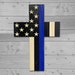 Thin Blue Line Cross - Police Officer Gift - TBL Flag Cross - Wooden ...