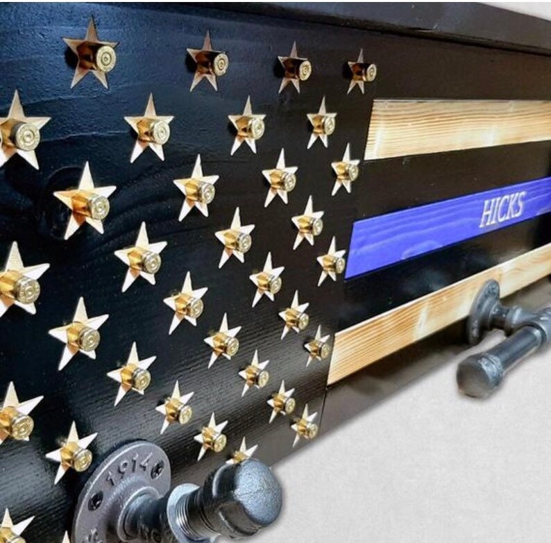 Thin Blue Line Police Gear Rack Graduation Gift Police | Etsy