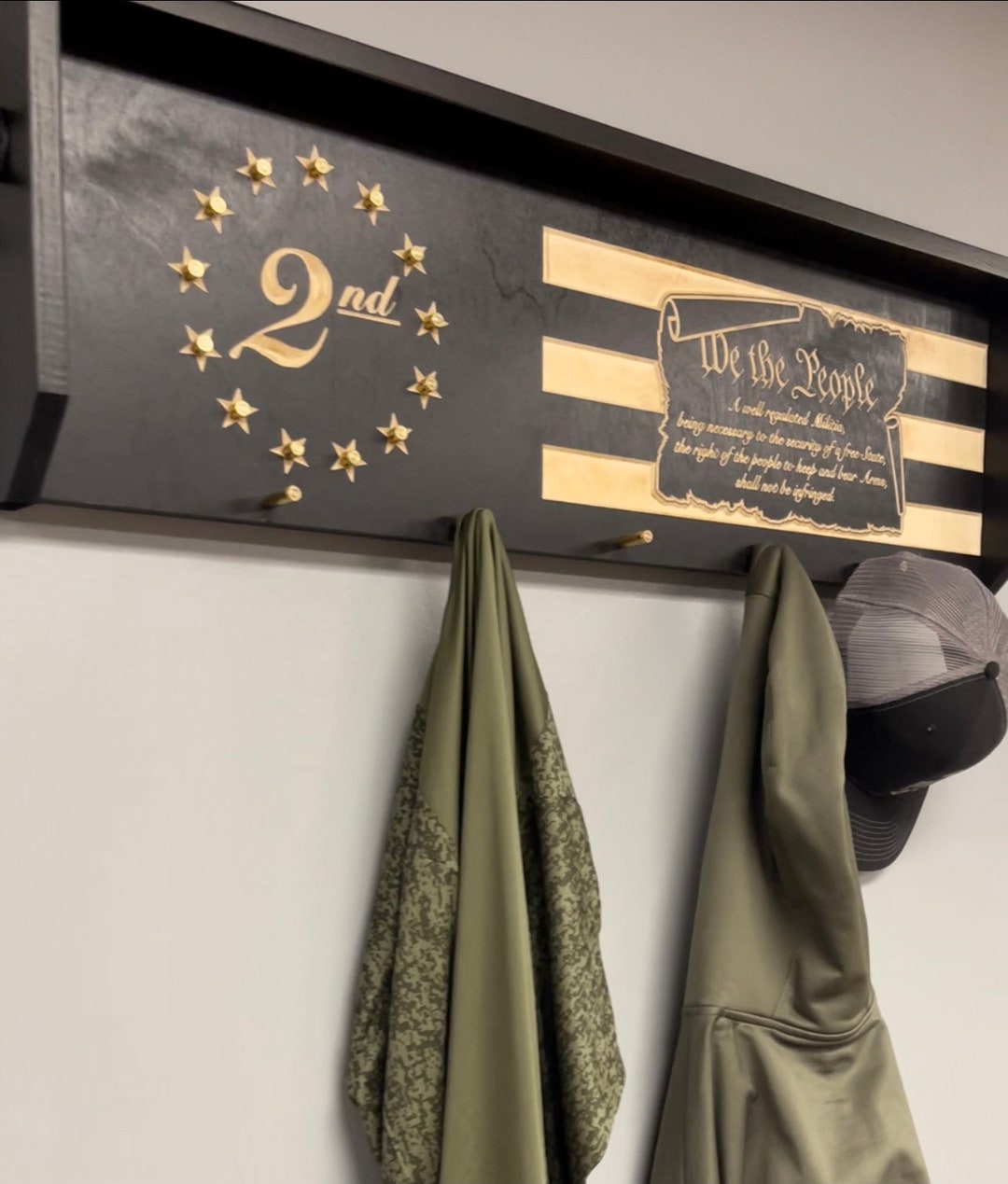 Second Amendment Bullet Coat Rack -2nd Amendment Gift- We the People ...