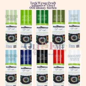 Teckwrap *GLOSSY* 001 Series |permanent Adhesive | Vinyl |craft ...