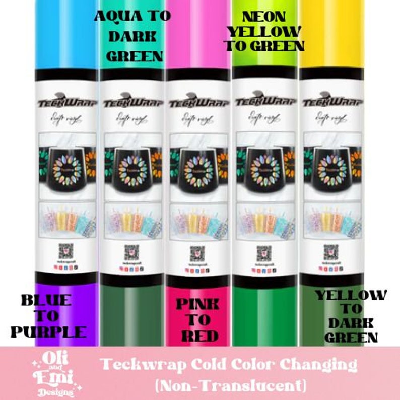 Teckwrap NEON Cold Temperature Color Changing Permanent - Etsy