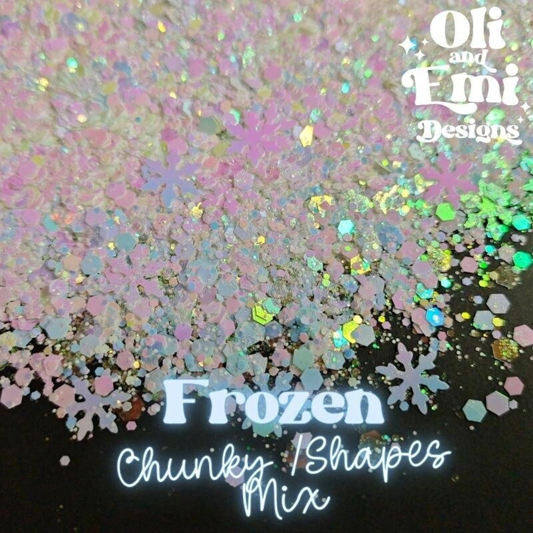 Frozen- Chunky/snowflake Iridescent Shapes Mix | Glitter| Slime ...