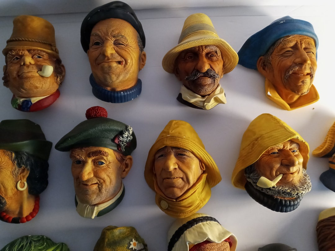 Rare Bossons Chalkware Heads Set of 13. - Etsy Canada