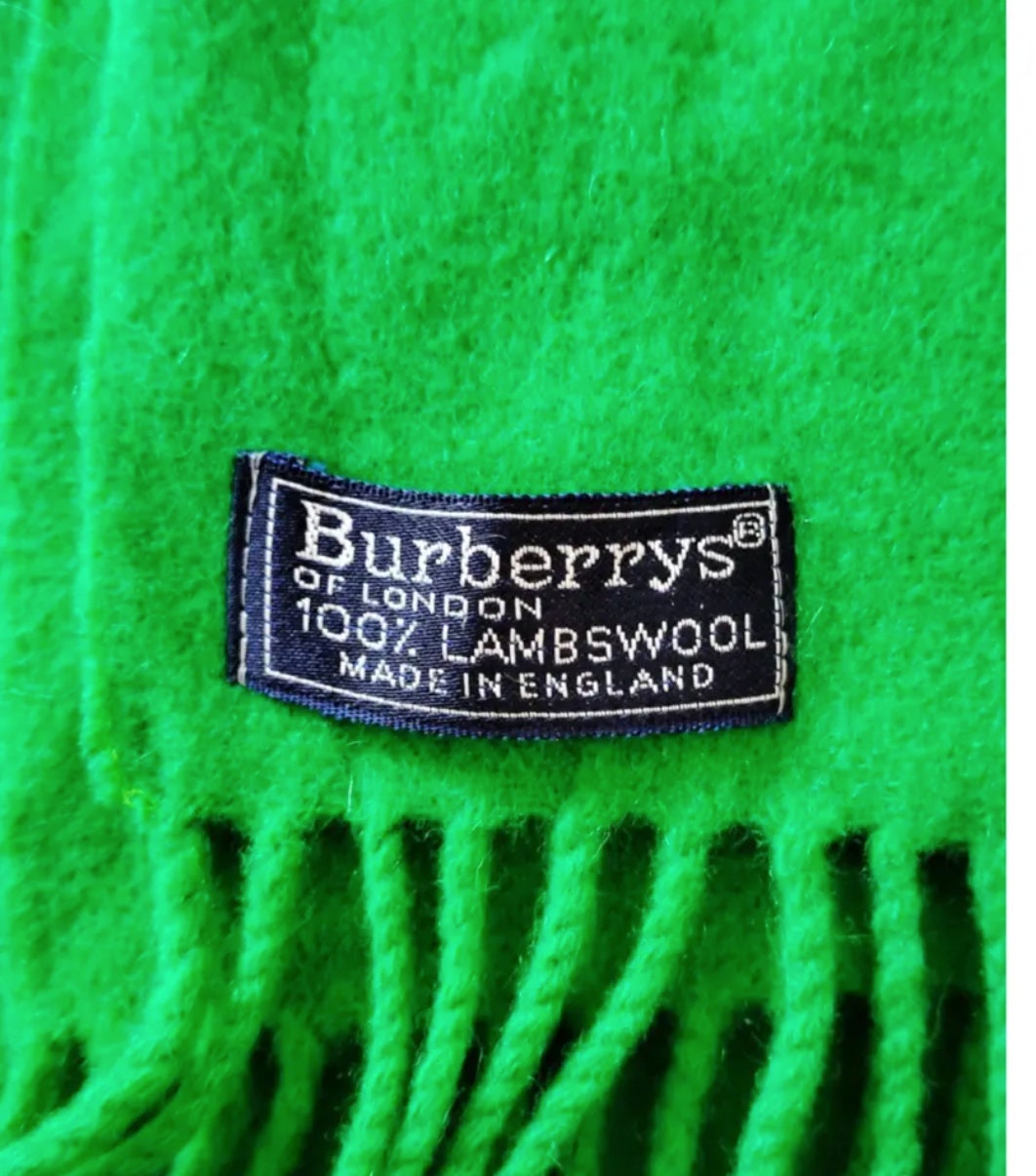 Burberry Green Scarf - Etsy