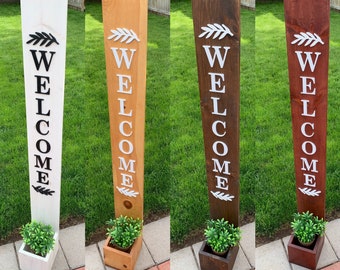 Planter Box Welcome Sign - Etsy